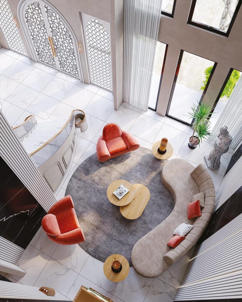 Une maison méditerranéenne avec une fusion d'architecture moderne et ...