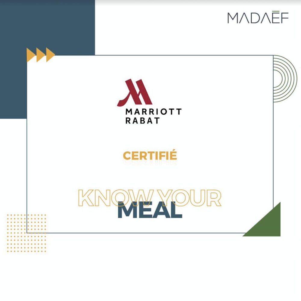 Marriott Rabat obtient la prestigieuse certification "Know Your Meal ...